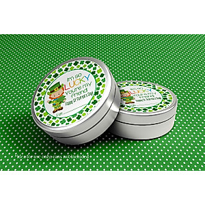 Lucky You’re My Friend Leprechaun St. Patrick’s Day Gift Tag Sticker Labels, 40 2" Party Circle Stickers by AmandaCreation, Great for Party Favors, Envelope Seals & Goodie Bags