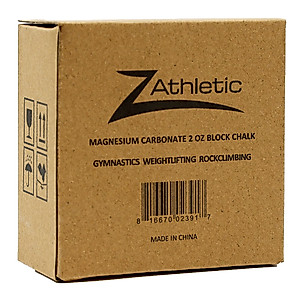 Z ATHLETIC Chalk Block (2oz) for Gymnastics, Weightlifting, Rock Climbing, Bouldering (Single Count)