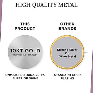 Jewelili Cross Necklace Pendant in 10K White and Yellow Gold with 1/2 CTTW Natural White Round and Baguette Diamonds 18" Rope Chain