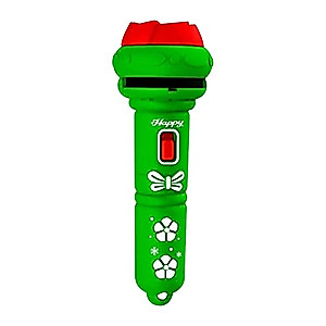 Aubatece Baby Lights Christmas Slide Projector and Lighting 2 in 1 Slide Projector Flashlight Kids Christmas Flashlight Projector Bedtime Toys Kids Fun Toys Neon Cloud Light (Green #2, One Size)