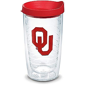Tervis Made in USA Double Walled University of Oklahoma Sooners Insulated Tumbler Cup Keeps Drinks Cold & Hot, 16oz, Primary Logo