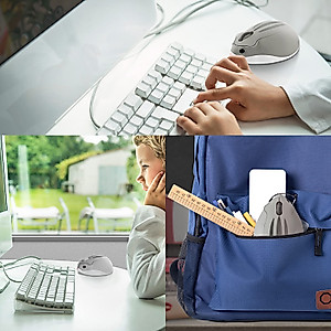 Wireless Mouse Cute Cartoon Animal Hamster Shape Silent Mouse Portable 1200DPI USB Cordless Mice for PC Mac Laptop Computer Gift for Kids Woman Adults