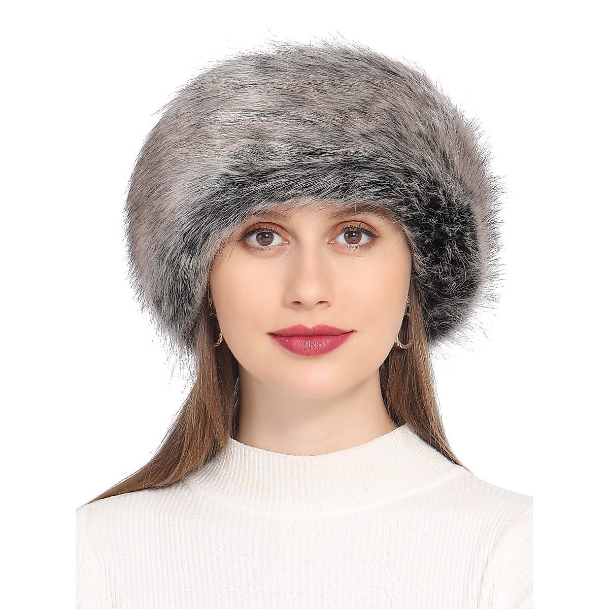 Rulala Fancy Faux Fur Headband for Women Winter Earwarmer Earmuff with Elastic(Multicoloured)