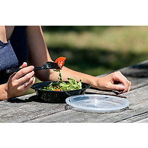 [25 Set] 20oz Meal Prep Containers with Lids - Ideal for Lunch Containers, Food Prep Containers, Food Storage Bento Box,Portion Control | Stackable | Microwave | Dishwasher | Freezer Safe Compartment) 20oz 1 Compartment x25