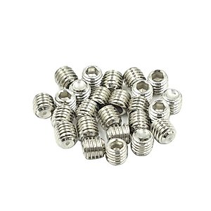 Hxchen 25Pcs M5 x 5 Stainless Steel Hex Grub Screw Internal Hex Drive Cup Allen Head Socket Point Set Screws for Door Handles