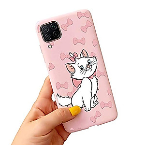 Eouine for Huawei P40 Lite 4G Case, Phone Case Silicone Pink with Pattern Ultra Slim Shockproof Soft Rubber Girl Women Cover Bumper Skin for Huawei P40 Lite 4G / Nova 6 SE Smartphone, Cat 3