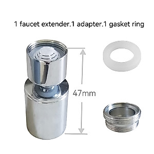 Kitchen Sink Faucet Attachment,bathroom faucet nozzle aerator,faucet extender, 360 degree swivel dual flow sprayer for sink tap head...