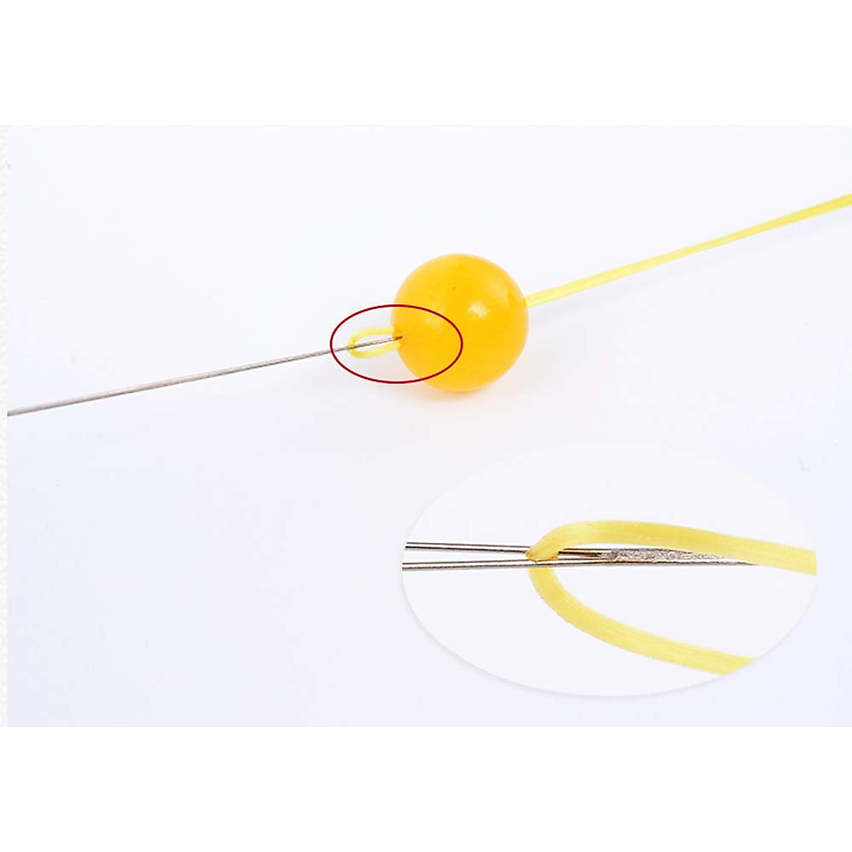 5Pcs Ultrafine Big Eye Beading Pins Professional Beaded Artifact DIY Manual Lead Pin Handicrafts Threading Tool Bead Pearl Piercing DIY Making Accessories for Necklace Bracelet Jewelry (5 Size)