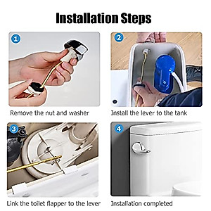 TOTO Toilet Handle Side Mount, Universal Side Mount Toilet Flush Lever Handle Repair Replacement Kit for TOTO Kohler Toilet Tank, 1-Pack