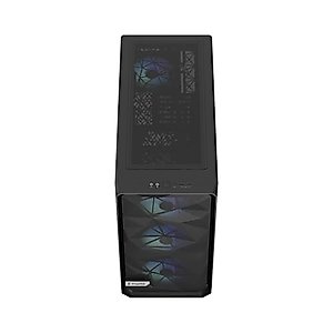 Fractal Design Meshify 2 Lite RGB Black ATX Flexible Light Tinted Tempered Glass Window Mid Tower Computer Case