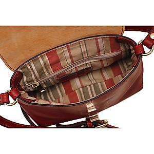 Floto Sapri Cross Body Bag in Red Leather