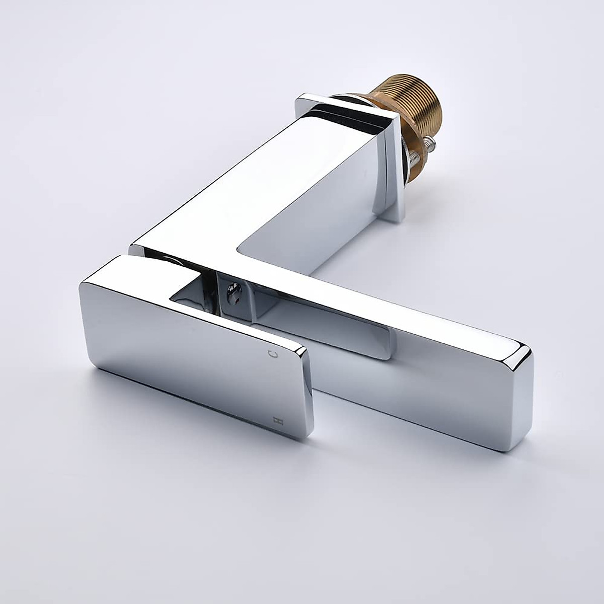 Single Hole Bathroom Faucet Chrome, NEWRAIN Single Handle Brass Sink Faucet Bathroom Single Hole with Pop Up Sink Drain Assembly and Water Faucet Supply Lines