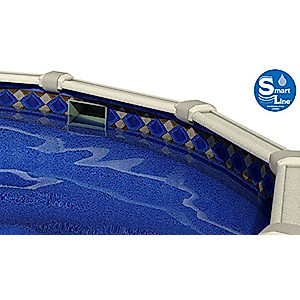 Smartline Mosaic Diamond 27-Foot Round Pool Liner | UniBead Style | 48-Inch Wall Height | 25 Gauge Virgin Vinyl Material | Strong and Durable Liners | Designed for Steel Sided Above-Ground Pools