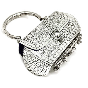 Girls/Women Small Size Handle Clutch Brass metal bag Ethnic clutch