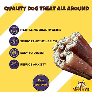 Woofley's 6" Regular Sized Buffalo Bully Sticks - (25 Count) - Bully Sticks for Dogs - Long Lasting Bully Stick Dog Chews