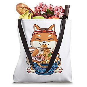 Kawaii Cute Anime Shiba Inu Dog Otaku Japanese Ramen Noodles Tote Bag