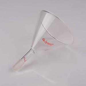 StonyLab Glass Short Stem Powder Funnel with 100 mm Top O.D. and 19/22 Inner Joint Filter Funnel Glass Funnel