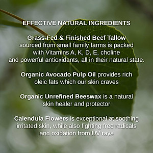 Shwally Primal Baby Bootie and Nipple Balm, The West Coast Original, 100% Grass Fed Tallow, Calendula Flowers and Protective Beeswax, Pregnancy and Nursing Safe, Unscented, for All Skin Types