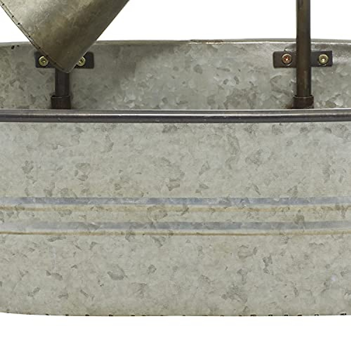 Deco 79 Metal Fountain with Watering Cans, 24" x 13" x 34", Gray