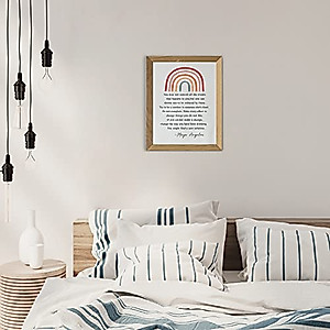 Maya Angelou Quote Motivational Wall Art - Office Wall Art & Decor Motivational poster - Positive Quotes Wall Decor - Encouragement Gifts - Positive Sayings for Wall Decor, 8x10" Unframed