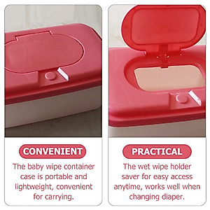 Baby Wipes Dispenser Portable Refillable: 2pcs Toddler Wipe Holder Baby Wipes Container Reusable Wipes Case Baby Travel Box Random Color