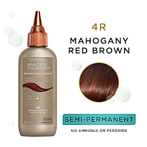Clairol Professional Beautiful Collection Advanced Gray Solutions, 4R Mahogany Red Brown, 3 oz. - Packaging May Vary