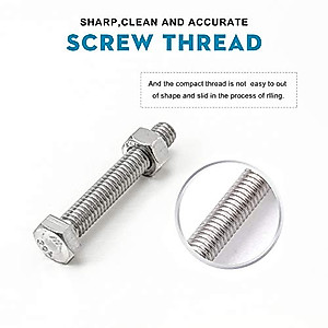 150PCS M5 Hex Head Cap Screws Bolts and Nuts Assortment Set,304 Stainless Steel Fasteners Bolts Kit with Combination Box，10/16/20/25/30mm Length