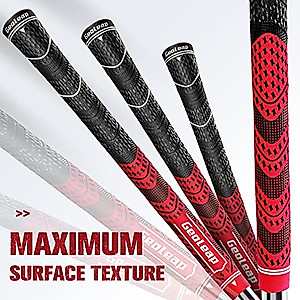 Geoleap Golf Grips Set of 13- Cord Rubber Compound Material, Hybrid Golf Club Grips, All Weather Performance.(Blue, Standard)