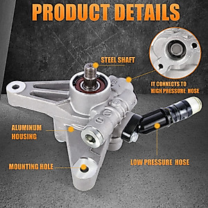 RANSOTO Power Steering Pump Power Assist Pump Compatible with 2005-2010 Honda Odyssey 2005-2008 Honda Pilot 2007-2013 Acura MDX Replace 56110-RGL-A03 21-5442 56110RYEA03 56110RGLA04