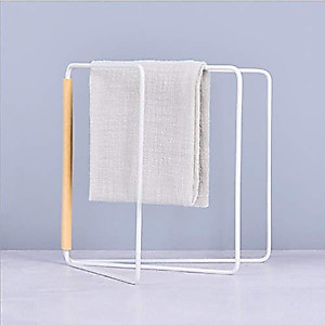 Yizhichu1990 Kitchen Bathroom Punch-Free Folding rag Stand Towel Rack Holder,Top Vertical Rail Dishcloth Storage Rack