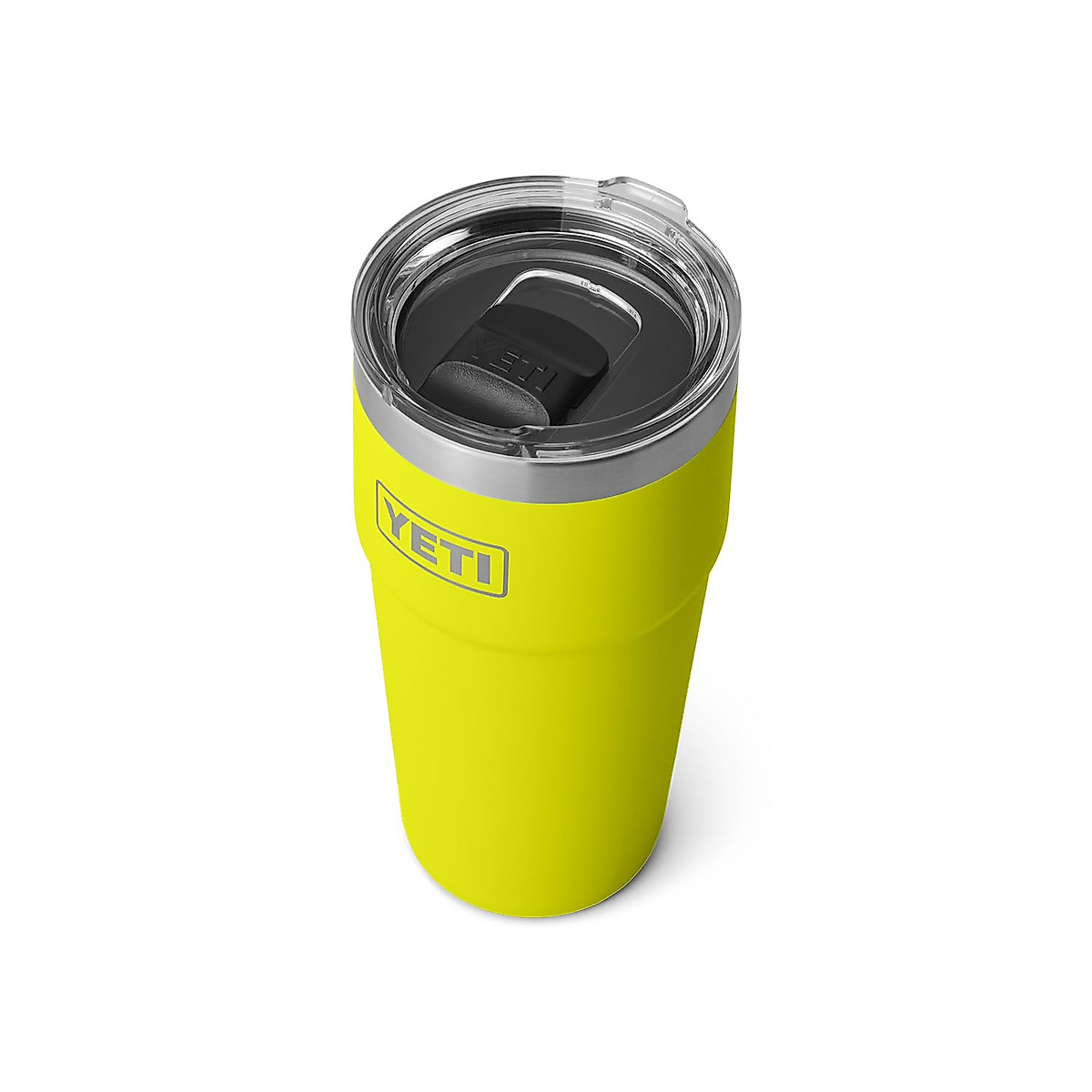 YETI Rambler 20 oz Stackable Tumbler, Stainless Steel, Vacuum Insulated with MagSlider Lid, Firefly Yellow