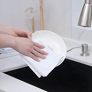 comgloe Kitchen Dish Cloth Pack of 8,100% Cotton 10x11 Inches Absorbent Reusable Dish Towels