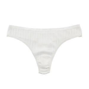 KNITLORD 6 Pack Women's Thongs Underwear Cotton Breathable Panties Hipster Bikini (L)