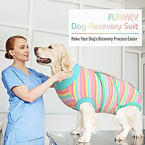 FUAMEY Recovery Suit for Dogs Cats After Surgery,Soft Breathable Pet Bodysuit E-Collar & Cone Alternative Surgical Suit Puppy Wear, Anti Licking Wounds Doggie Onesie for Small Medium and Large Pets