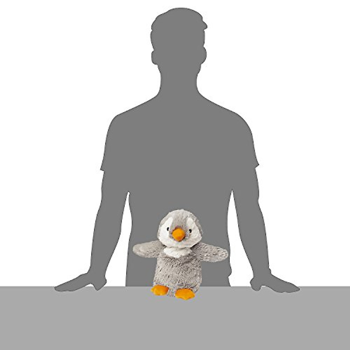 Intelex Warmies Microwavable French Lavender Scented Plush Grey Penguin, 5.91 x 5.91 x 9.84 inches