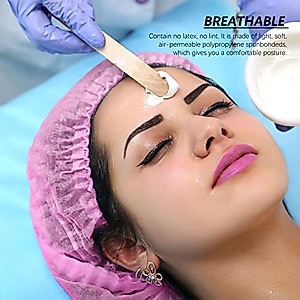 100 Pack 21" Disposable Nonwoven Bouffant Caps Hair Net for Hospital Salon Spa Catering and Dust-free Workspace (pink)