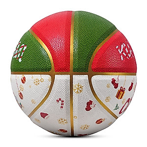 Kuangmi 2024 New Year Basketball, Official Size 7 29.5", Ideal Gift for Men, Women, Girls, Boys, Youth, Teenager(Lucky)