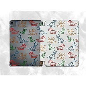 Dino Kid Cute Baby Dinosaur case Compatible with iPad Mini Air Pro 7.9 8.3 9.7 10.2 10.9 11 12.9 inch Pattern Cover New 2022 2021 Trifold Stand 3 4 5 6 7 8 9 Generation 553 (12.9 Pro 3/4/5 gen)
