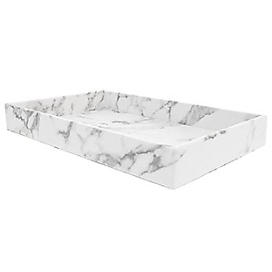 FOMIYES 2pcs Bath Cosmetics for Dish Toilet Candles Multi- Pattern Holder Soap Earrings Nightstand Organizer Makeup Bathroom Candle Trinket Ring Marble Grain Organizing Tank