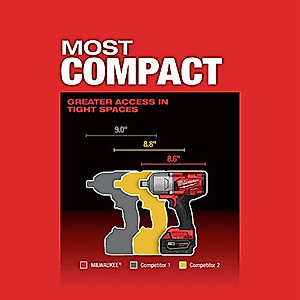 Impact Wrench,Cordless,Compact,18VDC