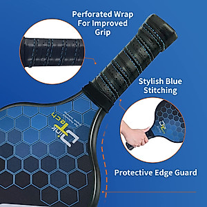 Dink Tech Pickleball Paddles Set – Pickleball Set of 4 Graphite Pickleball Paddles, 4 Pickleball Balls for Indoor or Outdoor Play. Pickle Ball Set – 4 Racquets, 4 Pickleballs, 1 Bag - USAPA Standard