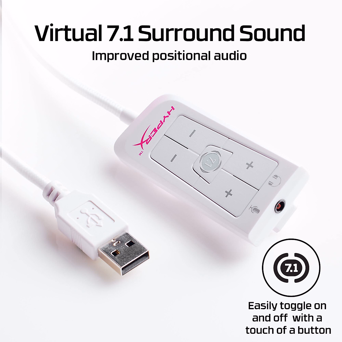 HyperX Cloud II - Gaming Headset, 7.1 Virtual Surround Sound – White/Pink & QuadCast S – RGB USB Condenser Microphone for PC, PS4, PS5 and Mac, Anti-Vibration Shock Mount, 4 Polar Patterns