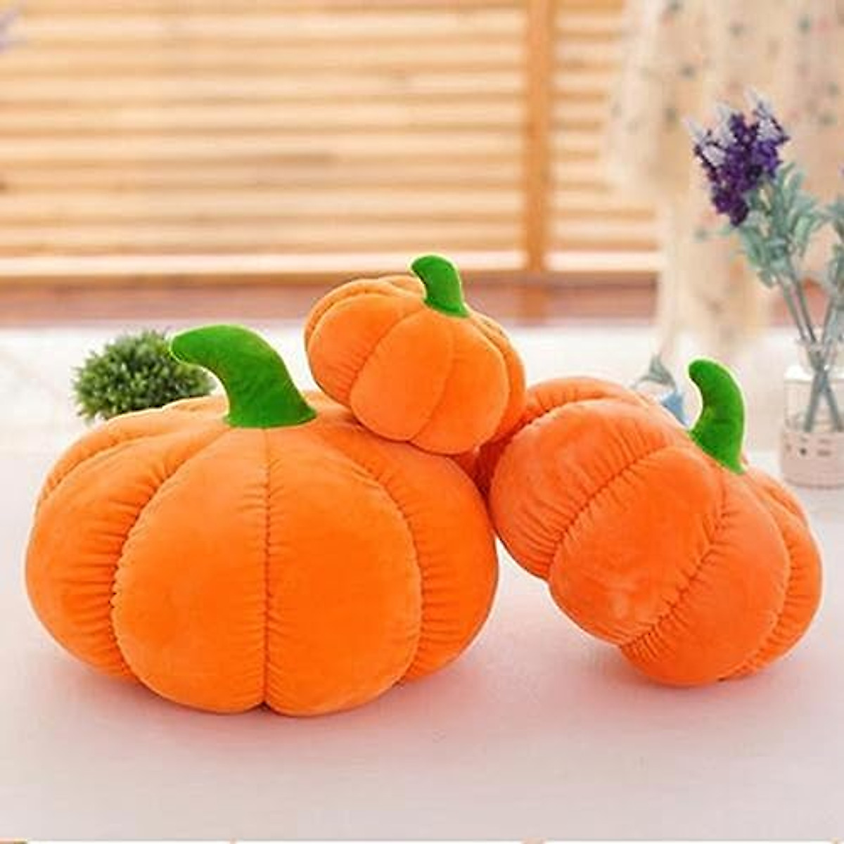 Halloween Pumpkin Pillow, Pumpkin Shaped Throw Pillow, Stuffed Pumpkin Fluffy Pumpkin Plush Toy, Decorative Throw Pillows Thanksgiving Pillow 3D Simulated Pumpkin Pillows for Party Home Decor 16inch