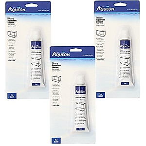 Aqueon (3 Pack) Silicone Sealant, Clear, 1-Ounce Tubes