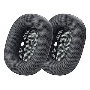 Replacement Ear Cushions for Airpods Max - Premium Protein Leather, Memory Foam and Strong Magnet (Black)