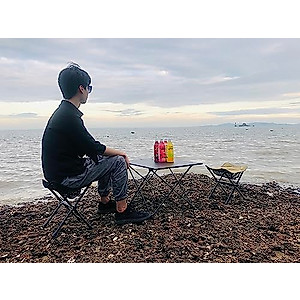 AnYoker Camping Chair, Portable Folding Chair, Beach Chair, Lightweight Hiking Chair,Compact Chair（Black/2pack）