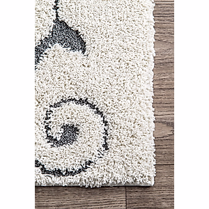 nuLOOM Maisha Contemporary Shag Runner Rug, 2' 8" x 8', Dark Grey, Runner
