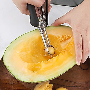 Extra Small Cookie Scoop 1 tsp, Professional Stainless Steel Mini Ice Cream Scoop 25 mm, Melon Baller Scoop Good Soft Grips, Quick Trigger Release