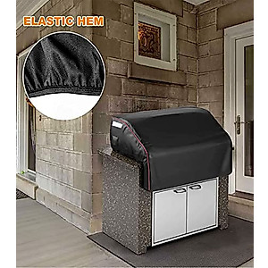 Grisun Built-in Grill Cover for Bull 45005 Built in Gas Grills 30 inch, Bull Outdoor Kitchen & Grill Head Cover, Heavy Duty Waterproof BBQ Grill Cover with Handle, Black