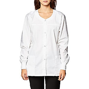 WonderWink Women's Constance Snap Jacket Blazer, True White, Large
